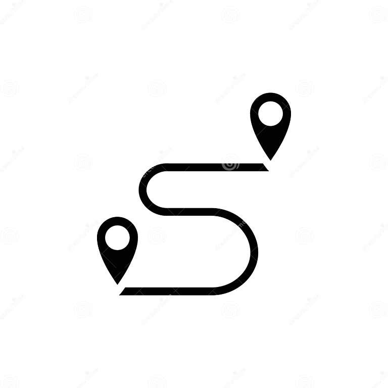 Destination Distancing Icon Web Design in Vector Stock Vector ...