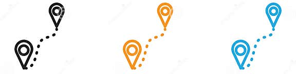 Destination Distancing Vector Logo Set Collection for Web App Ui Stock ...