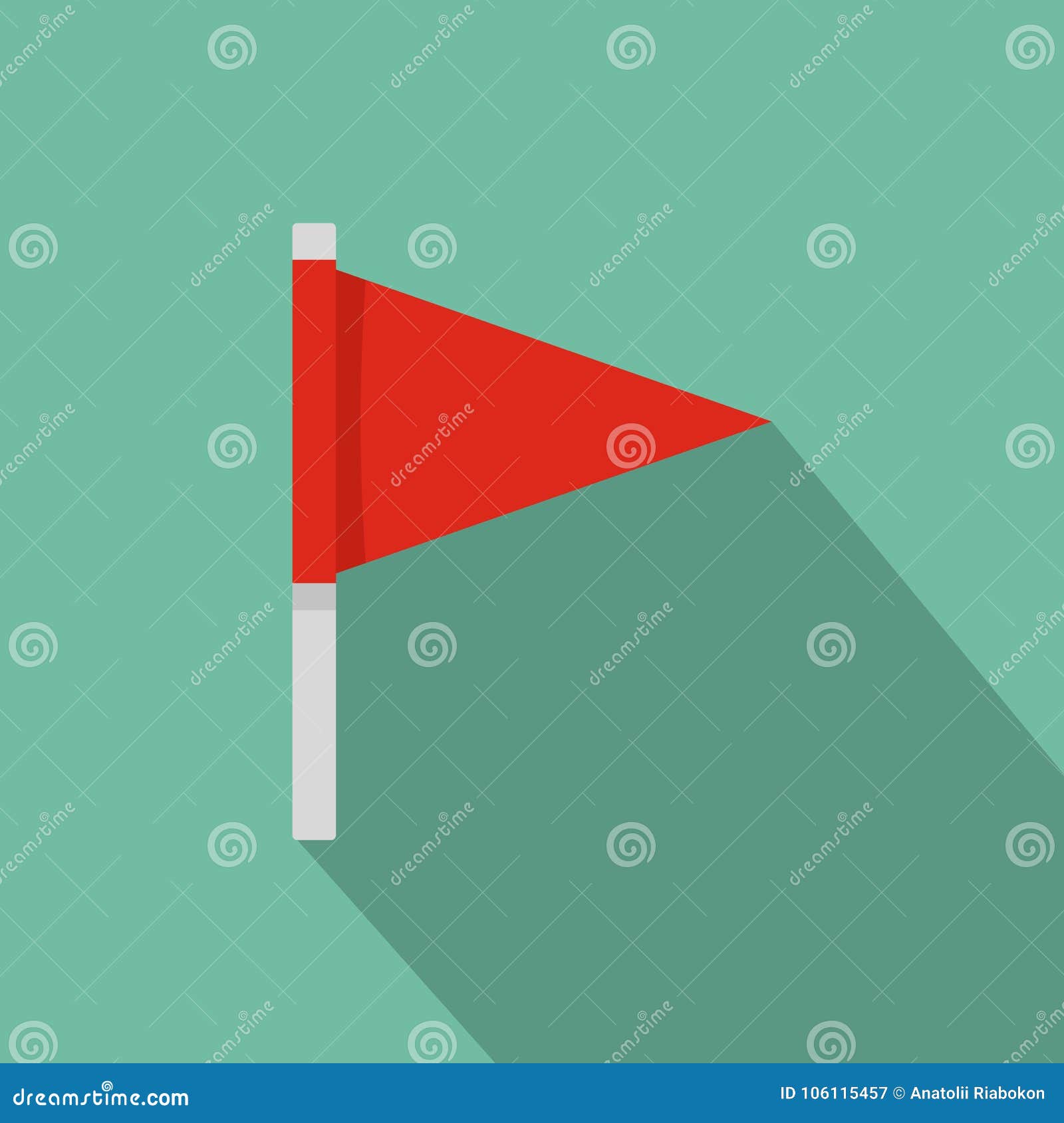 Destination Flag Icon, Flat Style. Stock Vector - Illustration of ...