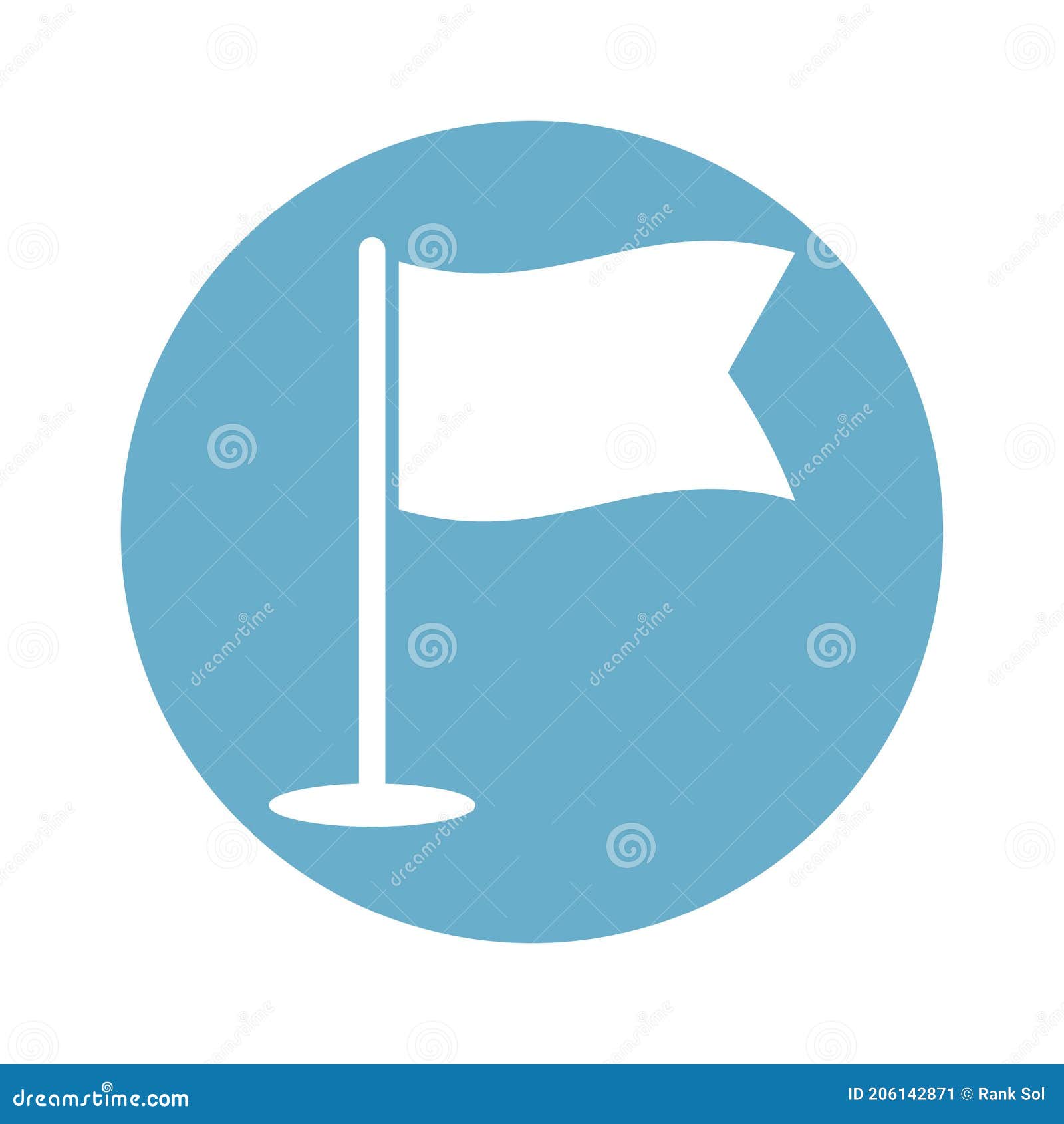Destination Flag Isolated Vector Icon Which Can Be Easily Modified or ...
