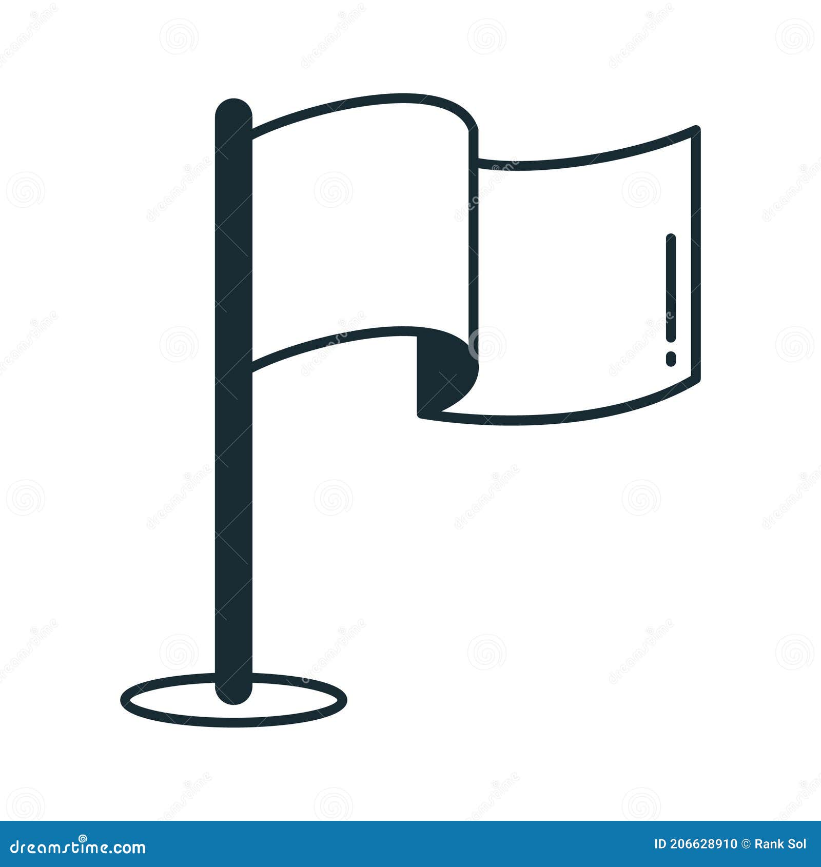 Destination Flag Isolated Vector Icon Which Can Be Easily Modified or ...