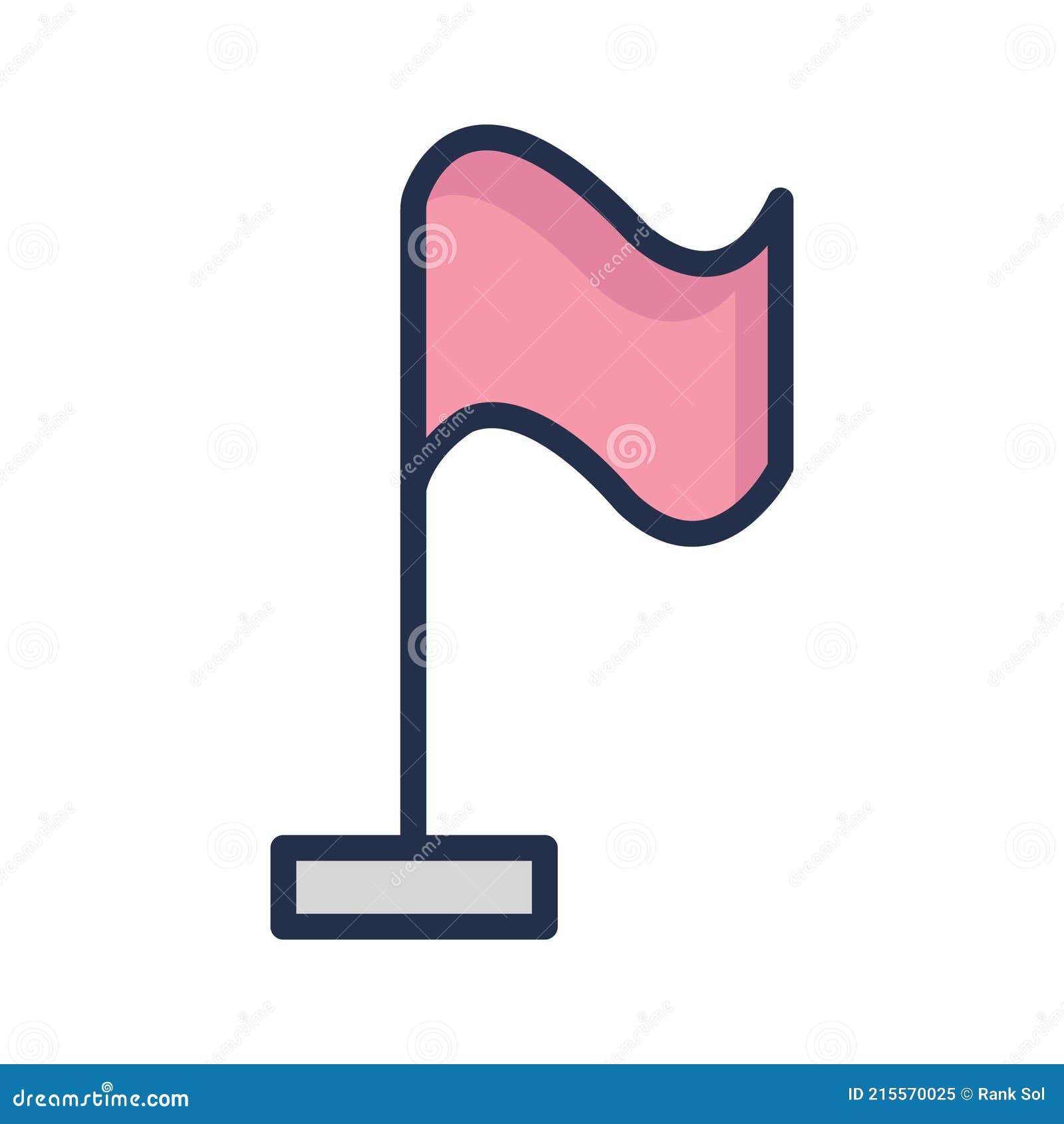 Destination Flag Vector Icon Which Can Easily Modify or Edit Stock ...