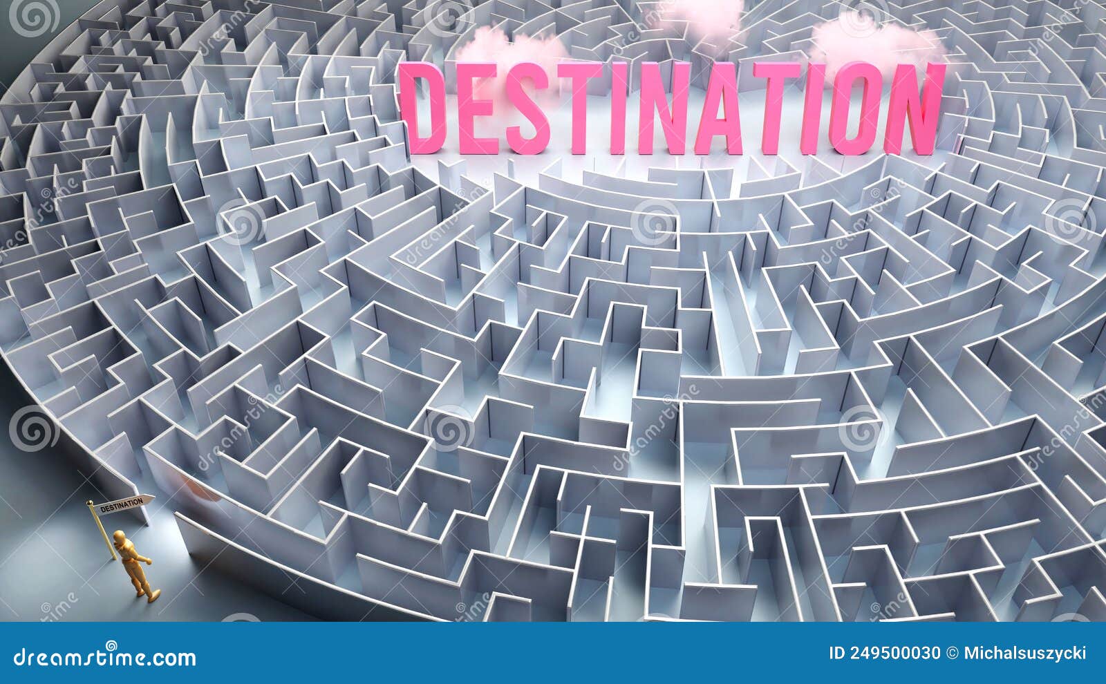 Destination and a Difficult Path To it Stock Illustration ...