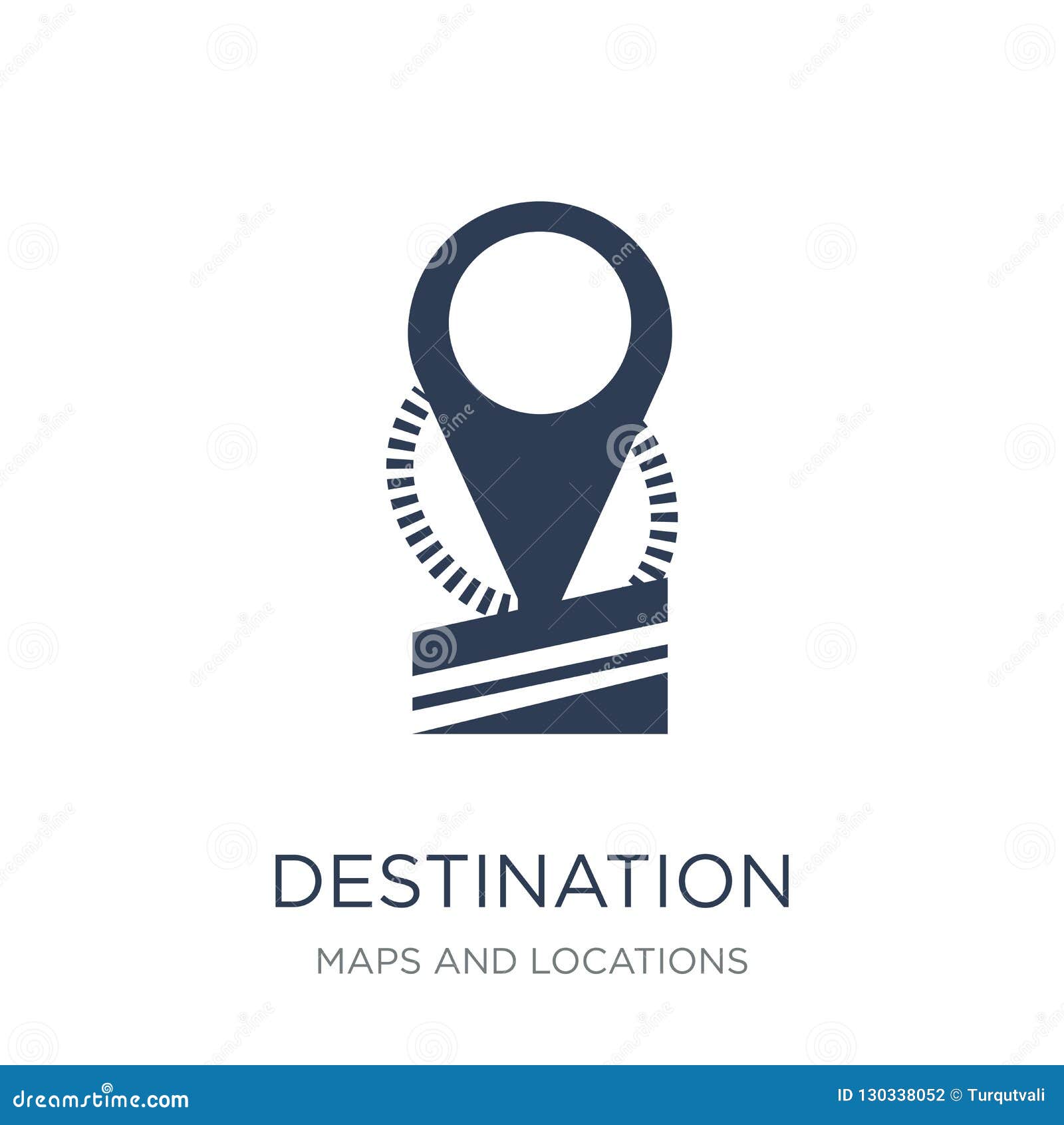 Destination Icon. Trendy Flat Vector Destination Icon on White B Stock ...