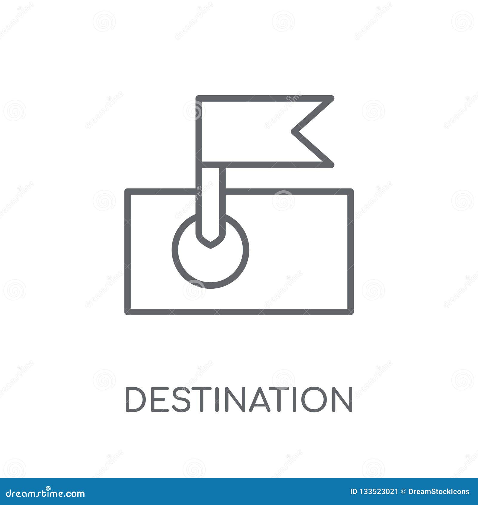 Destination Linear Icon. Modern Outline Destination Logo Concept Stock ...