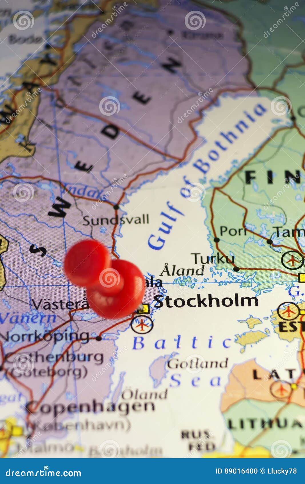 Stockholm Sweden City Map In Retro Style In Golden Color. Outline Map ...