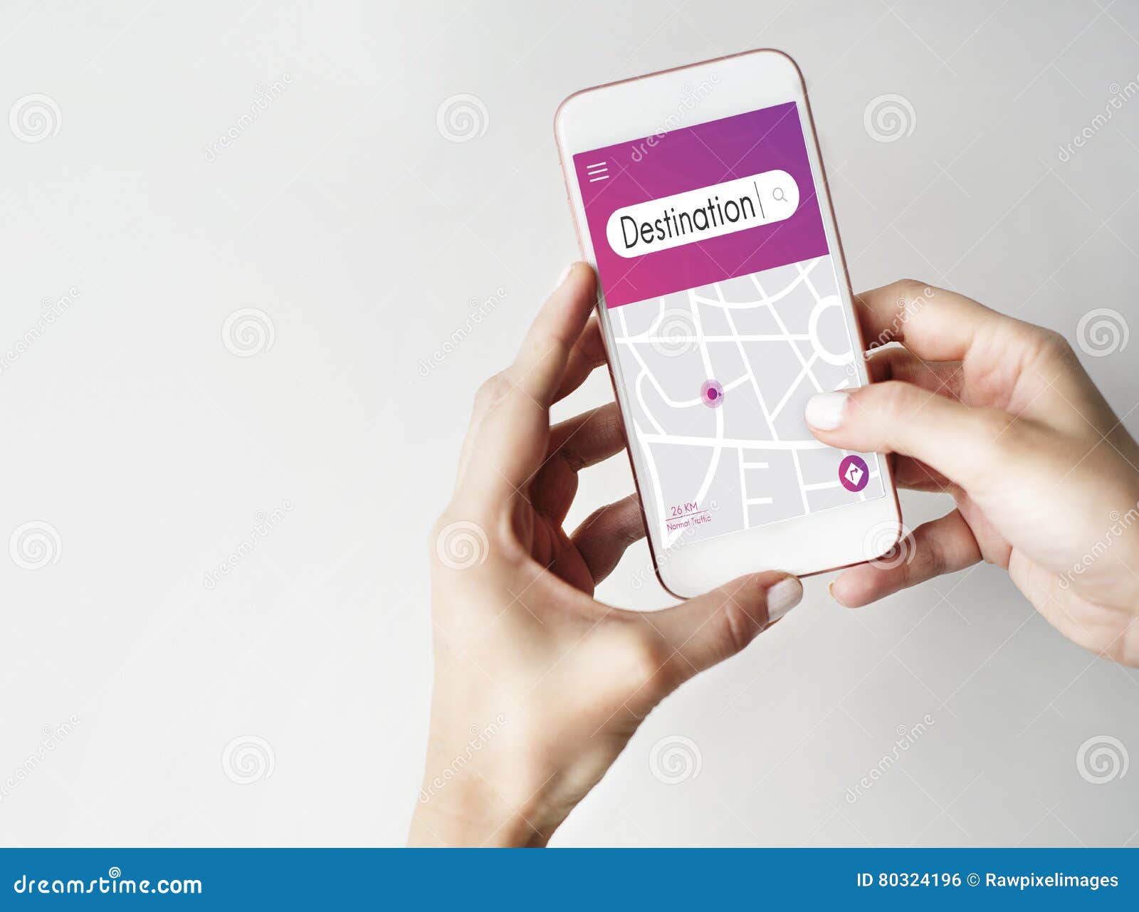 Destination Navigation GPS Map Concept Stock Photo - Image of messaging ...