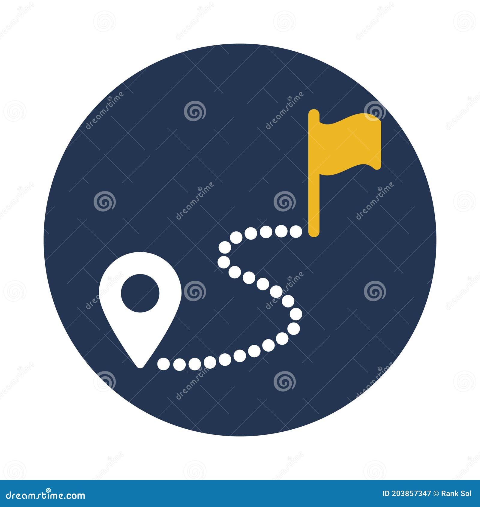 Destination, Path, Route, Travel Fully Editable Vector Icon Stock ...