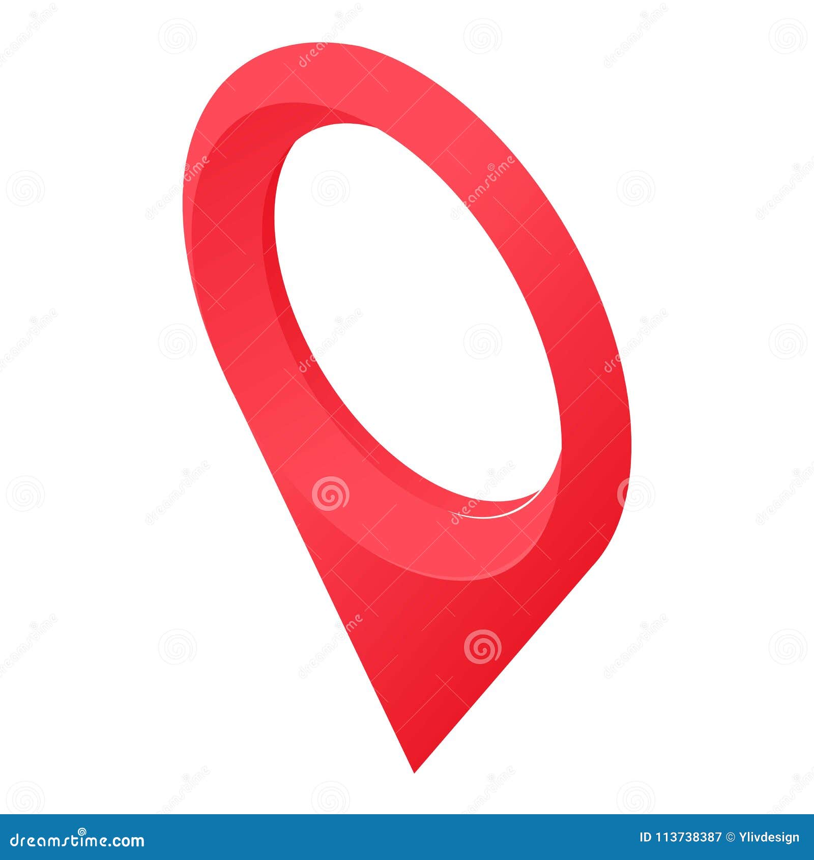 Destination Pin Icon, Isometric Style Stock Vector - Illustration of ...