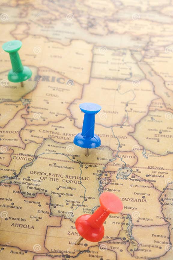 Destination and Pin on the Map Stock Photo - Image of place, europe ...