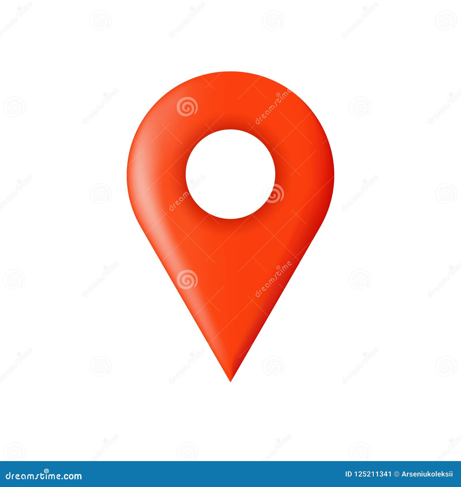 Destination Place Pin. Red Place Pointer. Map Position Mark. Stock ...