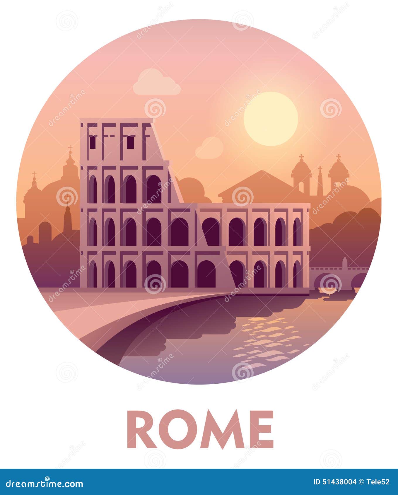 Destination Rome de voyage illustration de vecteur. Illustration du ...