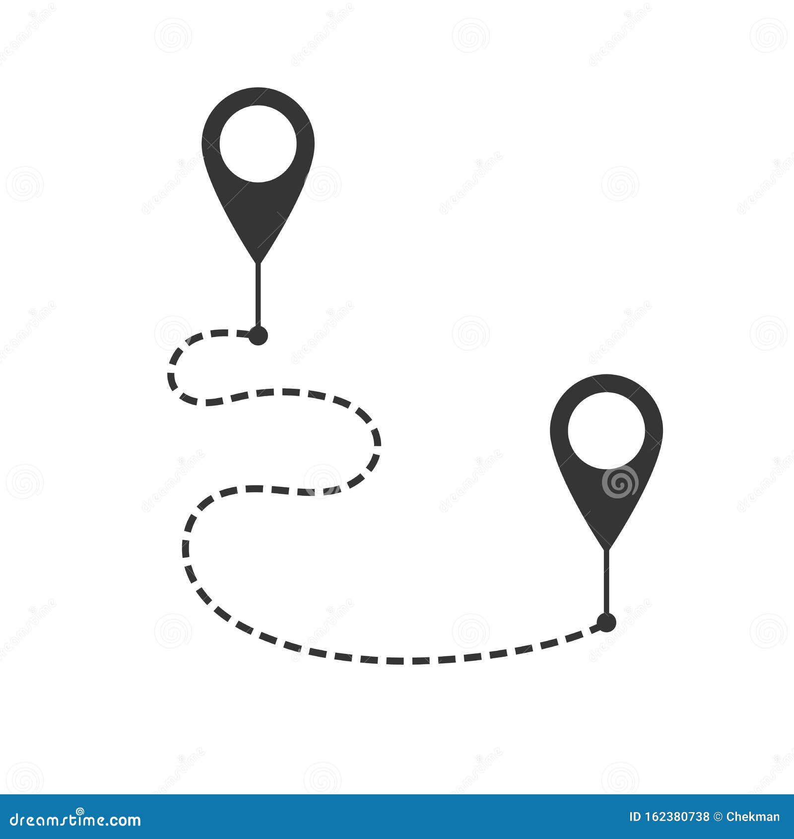 Destination Track Point Icon - Vector Stock Illustration - Illustration ...