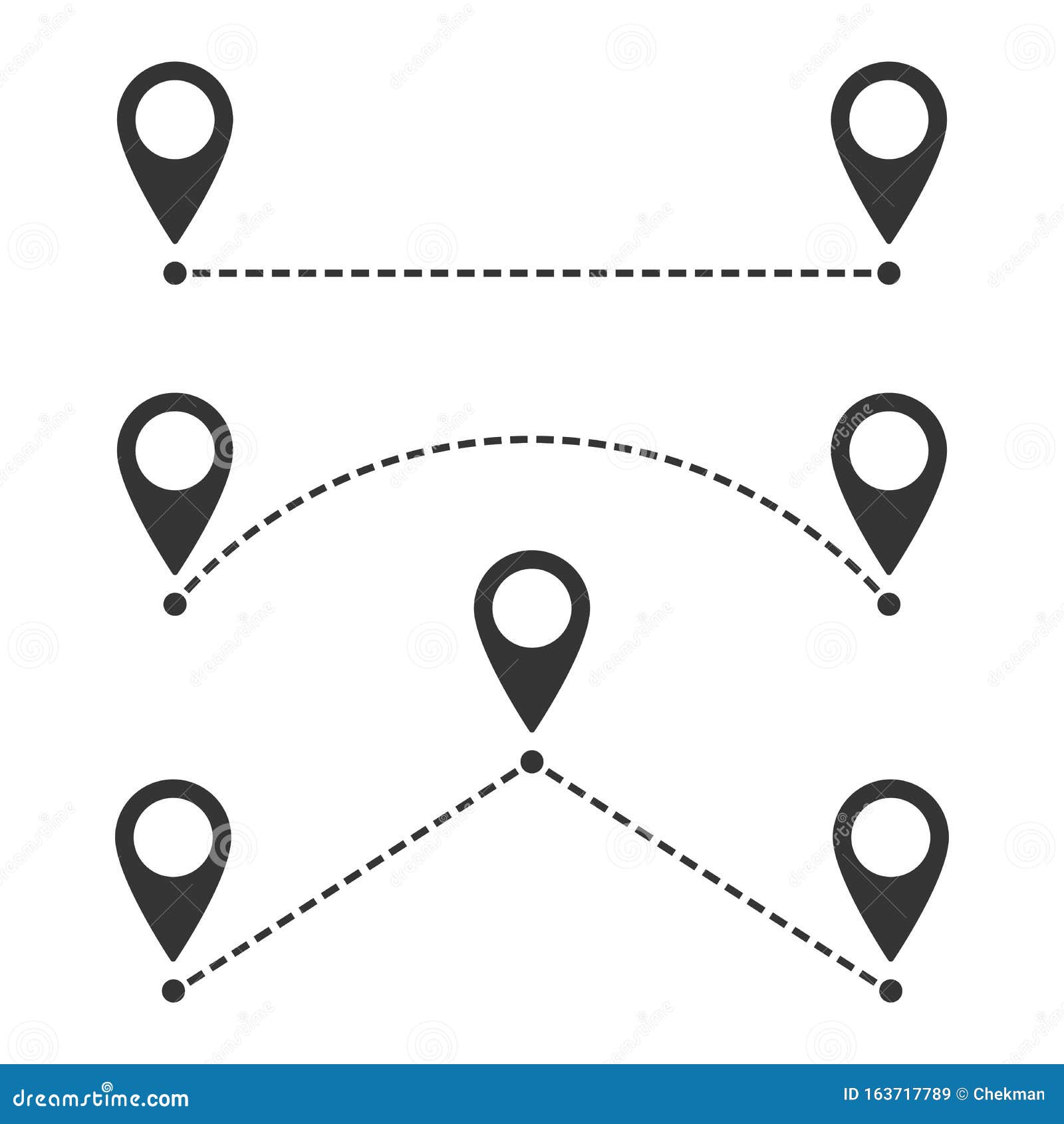 Destination Track Point Icon - Vector Stock Illustration - Illustration ...