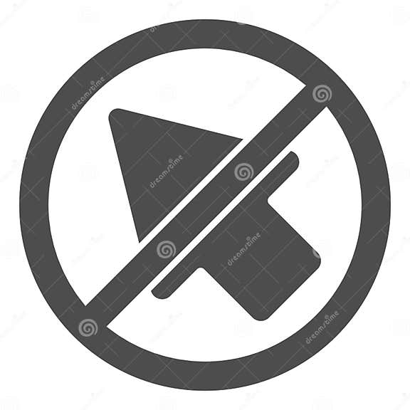 Destination Up Arrow Ban Solid Icon, Prohibited Elements Concept ...