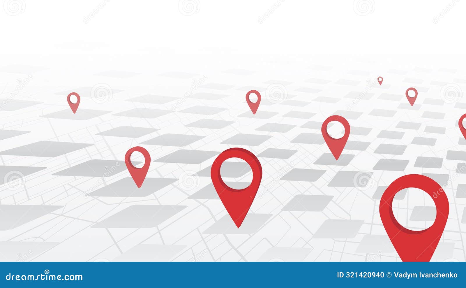 Destinations. Perspective Gps Tracking Map. Track Navigation Pin On Street Map, Navigate Mapping ...