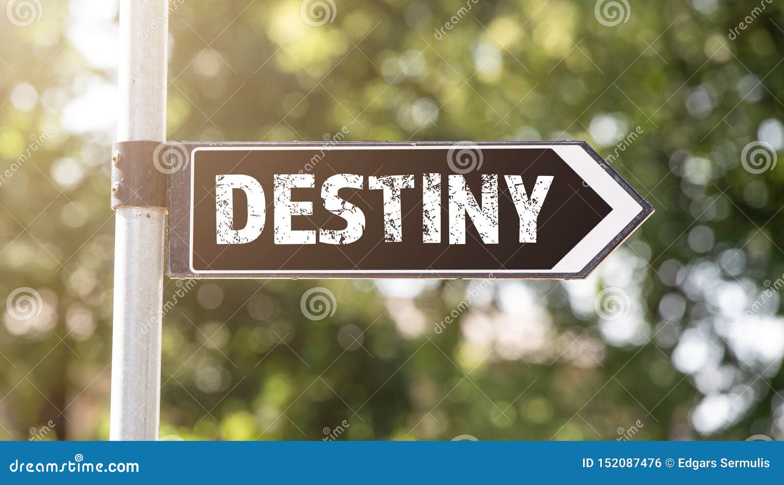 Destiny Concept. Street Sign Stock Photo - Image of information ...