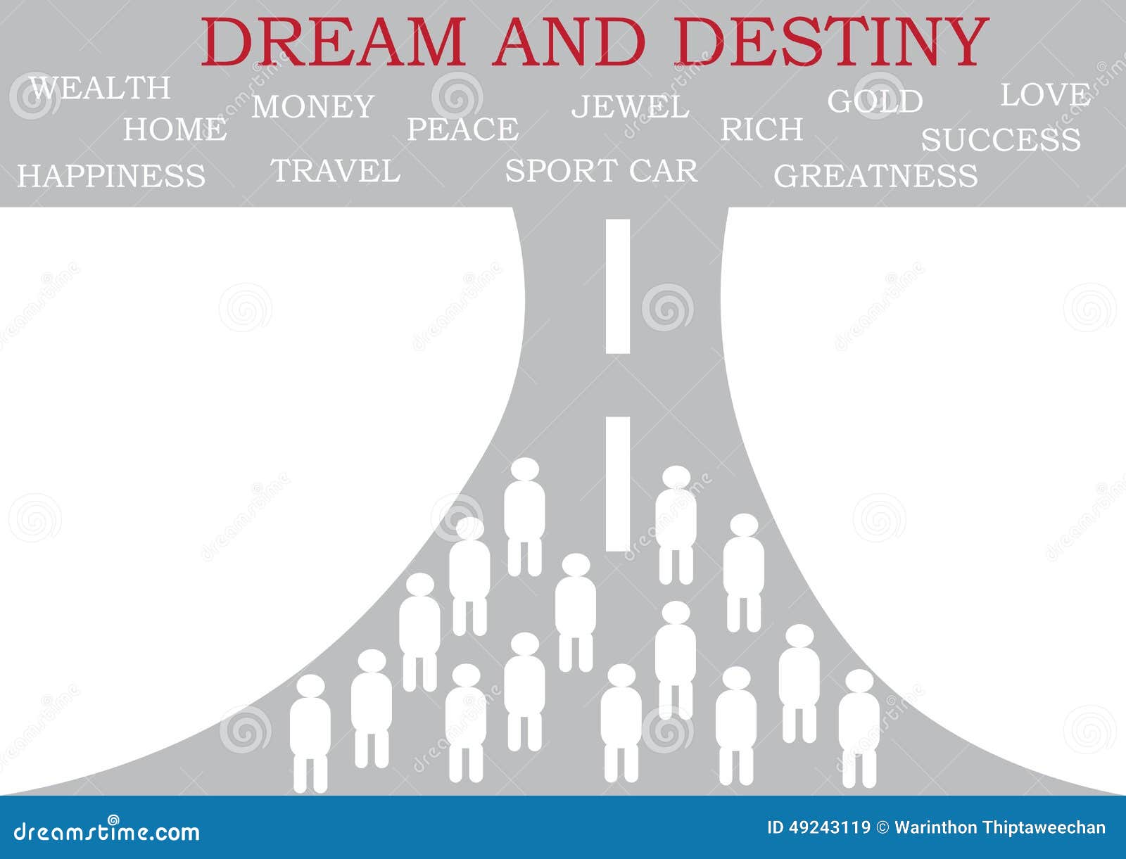 Destiny path stock vector. Illustration of symbol, concept - 49243119