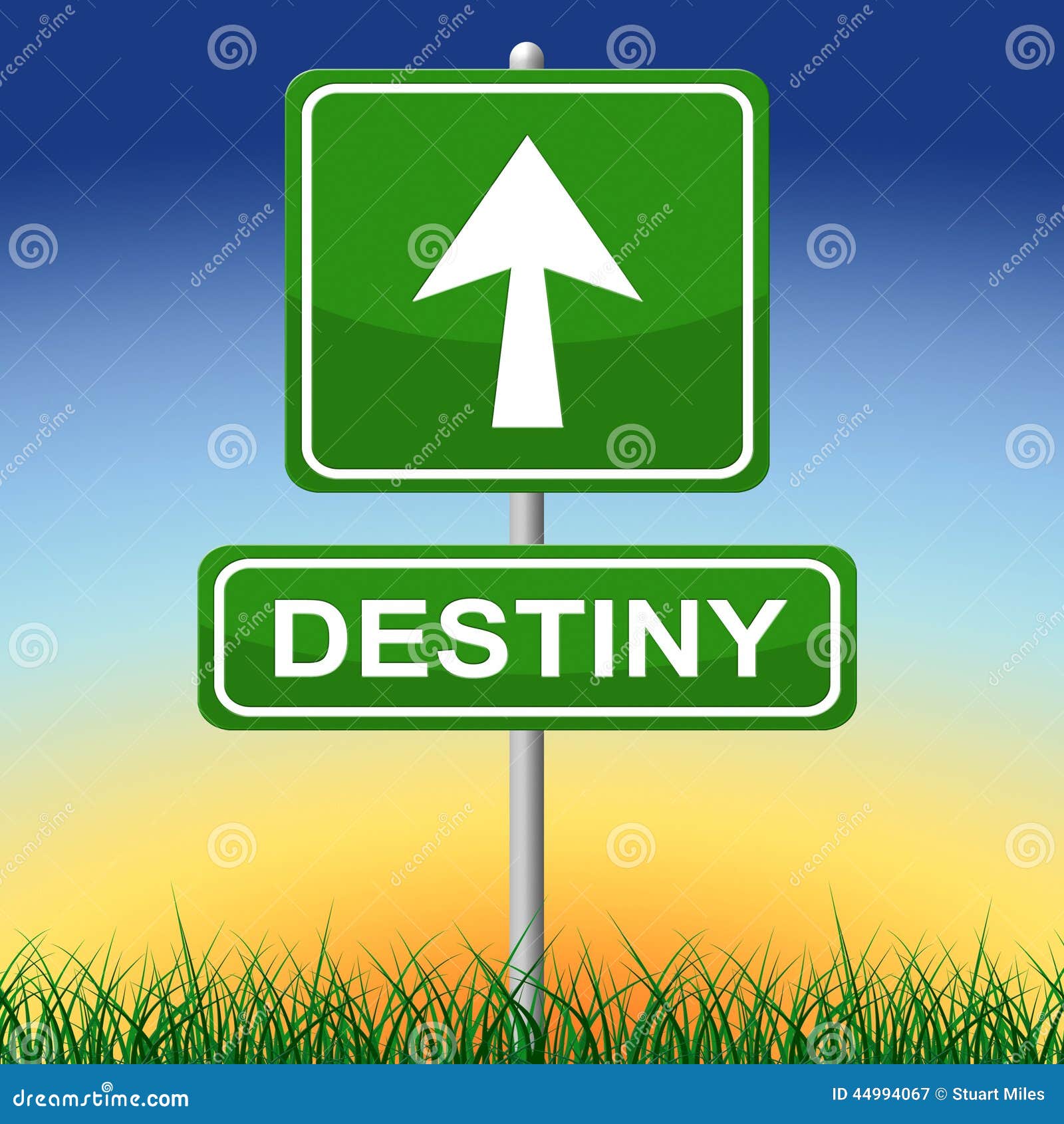 Destiny Sign Means Future Pointing And Arrows Stock Image ...