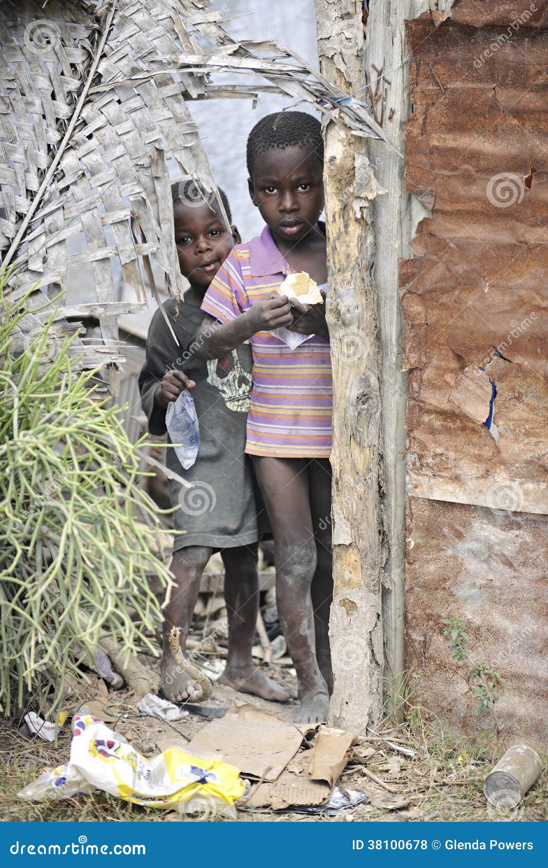 Destitute Kids Accepting Handout Editorial Stock Photo - Image of ...