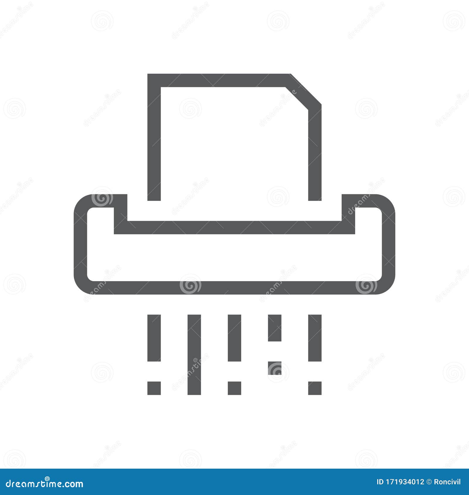 Destroy document icon stock vector. Illustration of form - 171934012