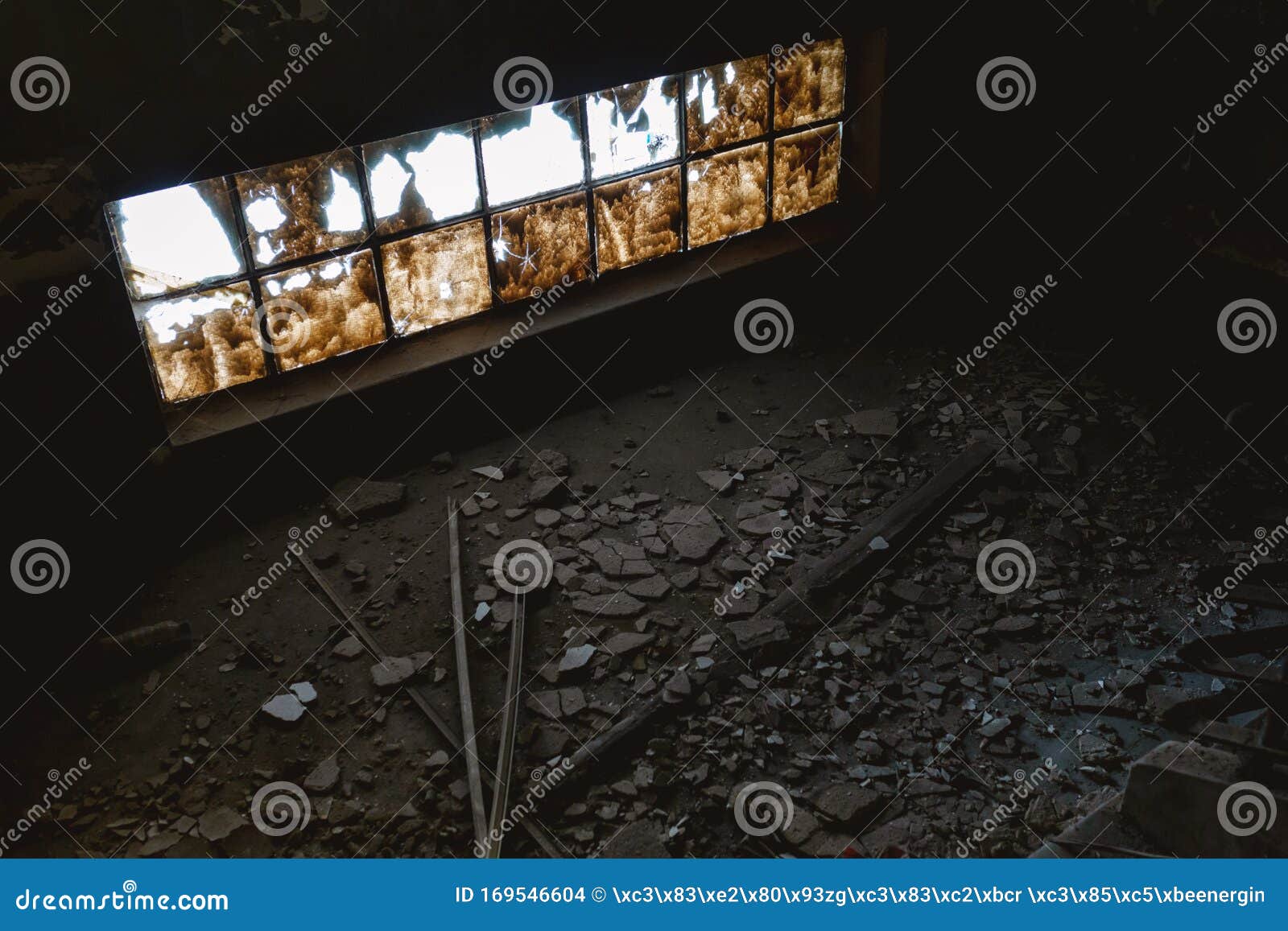 View from Inside the Abandoned Building. Stock Photo - Image of ...