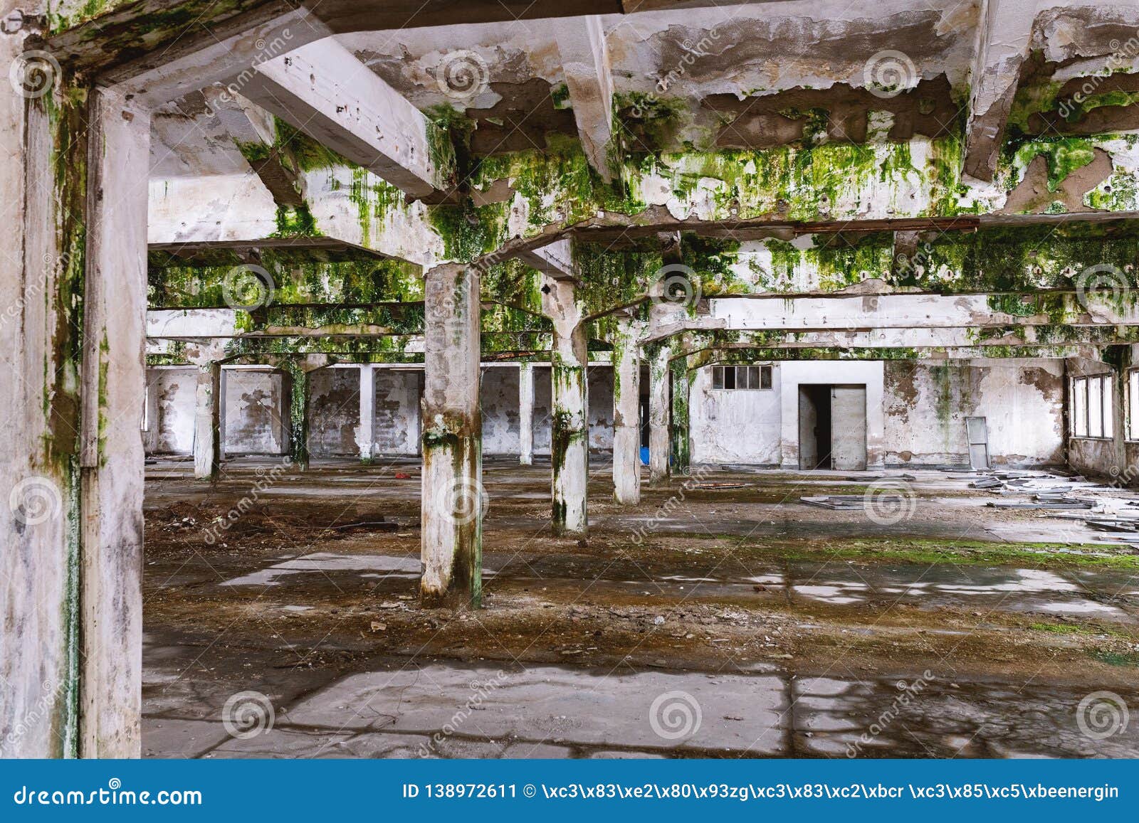 Destroyed and Abandoned Building Stock Image - Image of interior ...