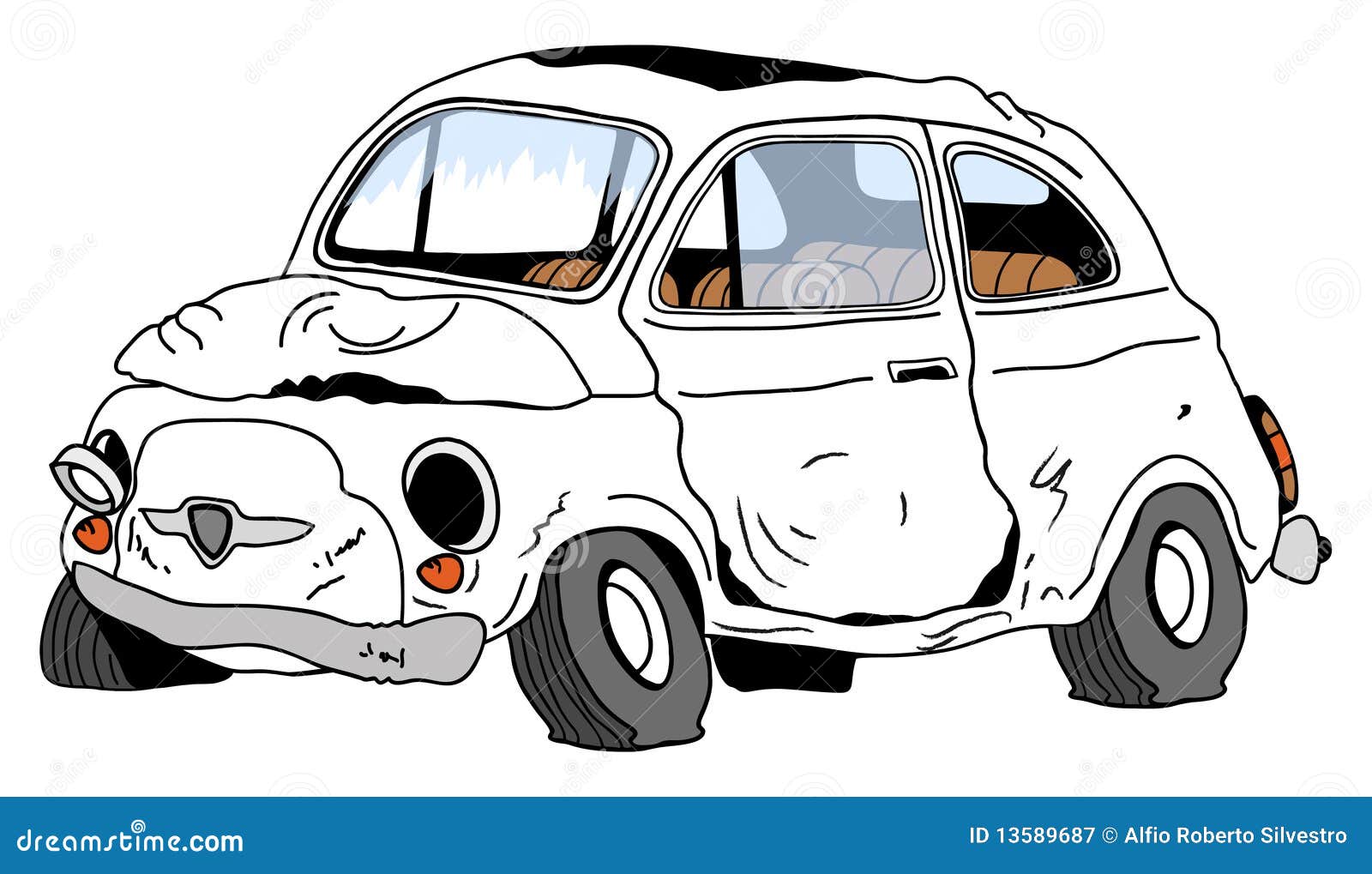 Destroyed auto stock vector. Illustration of engineering - 13589687