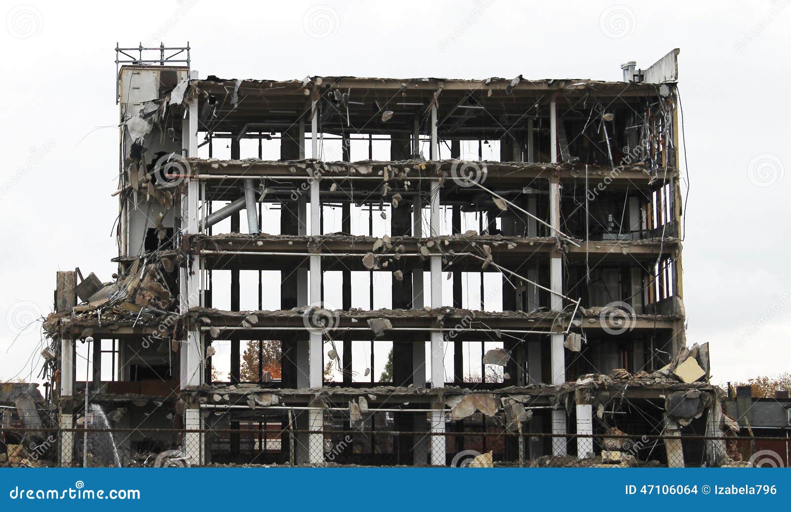 Destroyed big building. stock photo. Image of impact - 47106064