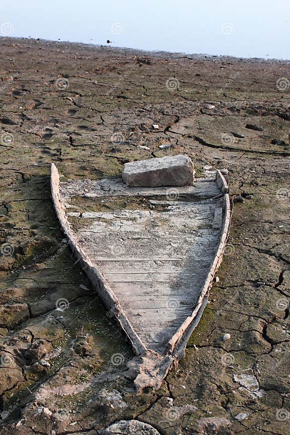 Destroyed Boat on the Riverside Stock Image - Image of nature ...