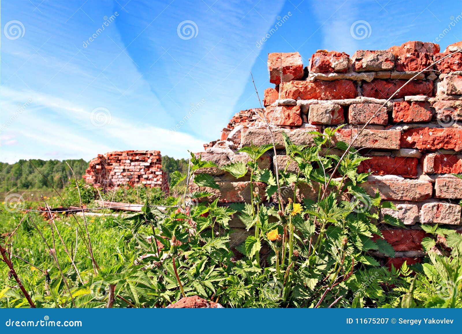 Destroyed brick wall stock image. Image of backdrop, brown - 11675207