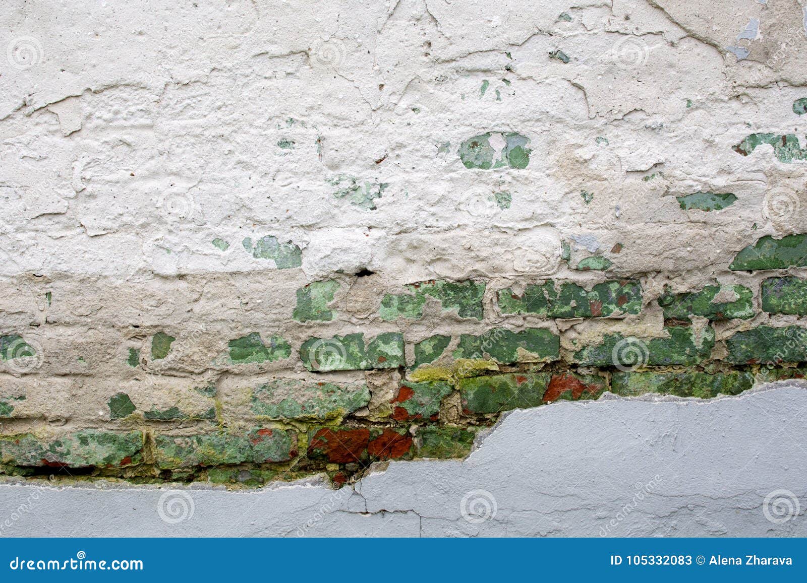 Destroyed brick wall stock image. Image of rustic, wall - 105332083