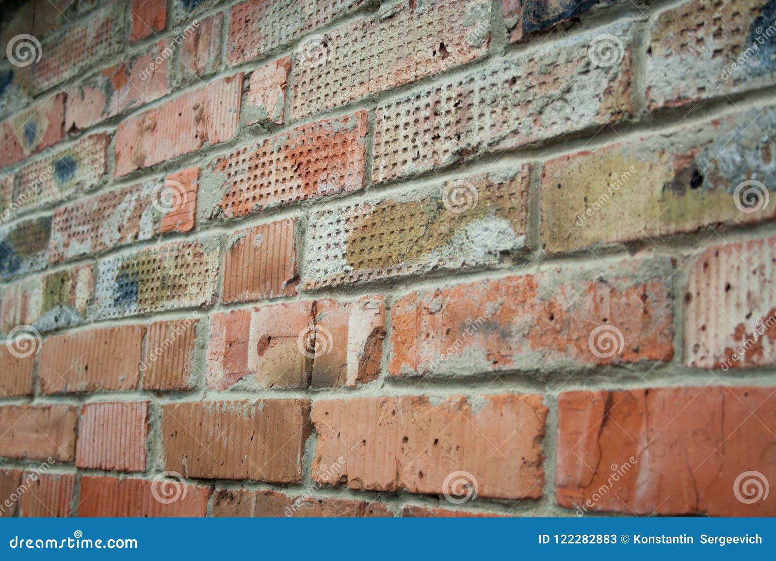 Destroyed brick wall stock image. Image of decay, block - 122282883