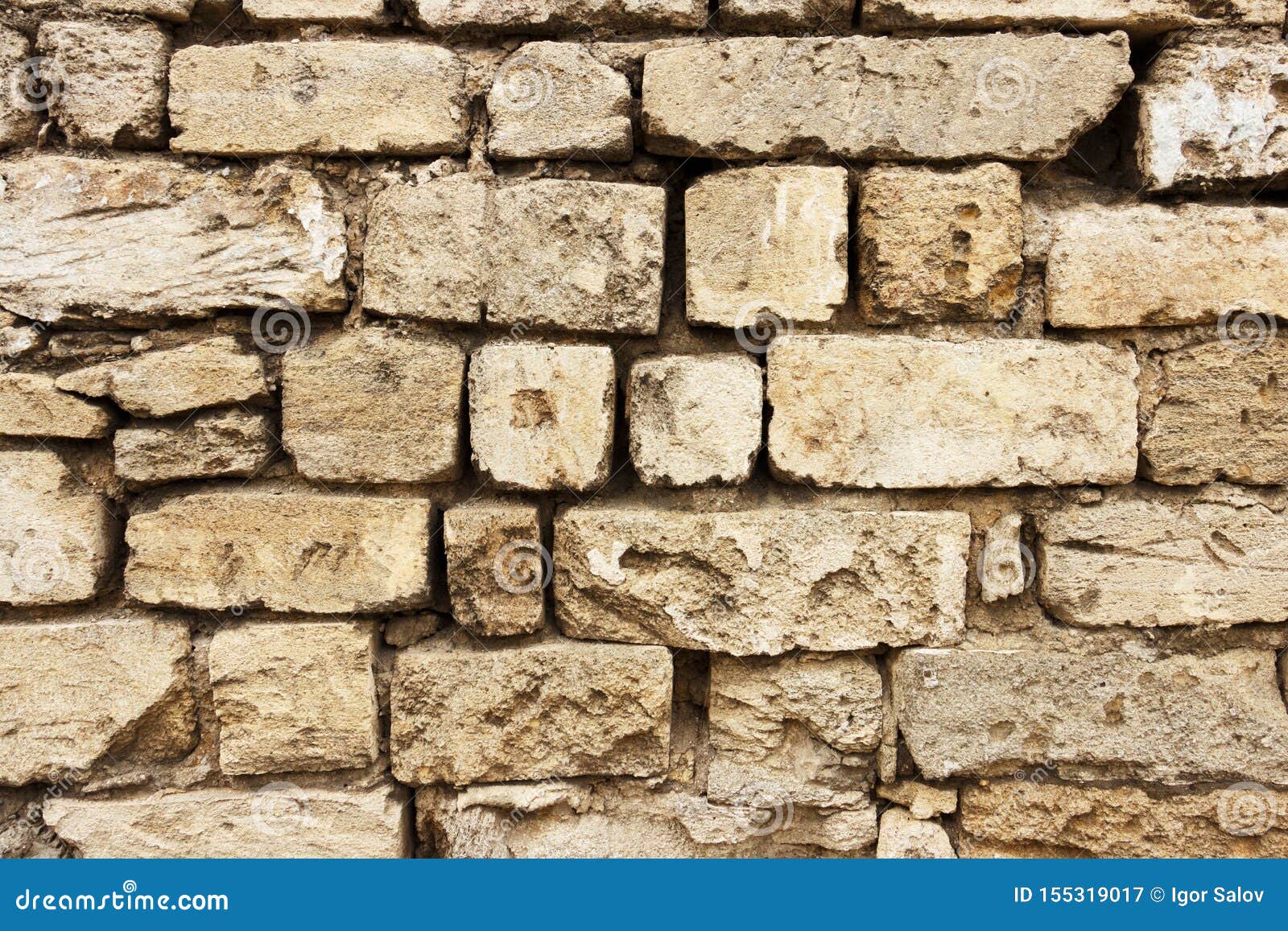 Destroyed Bricks. Laying of Old Destroyed Bricks. Vintage Background ...