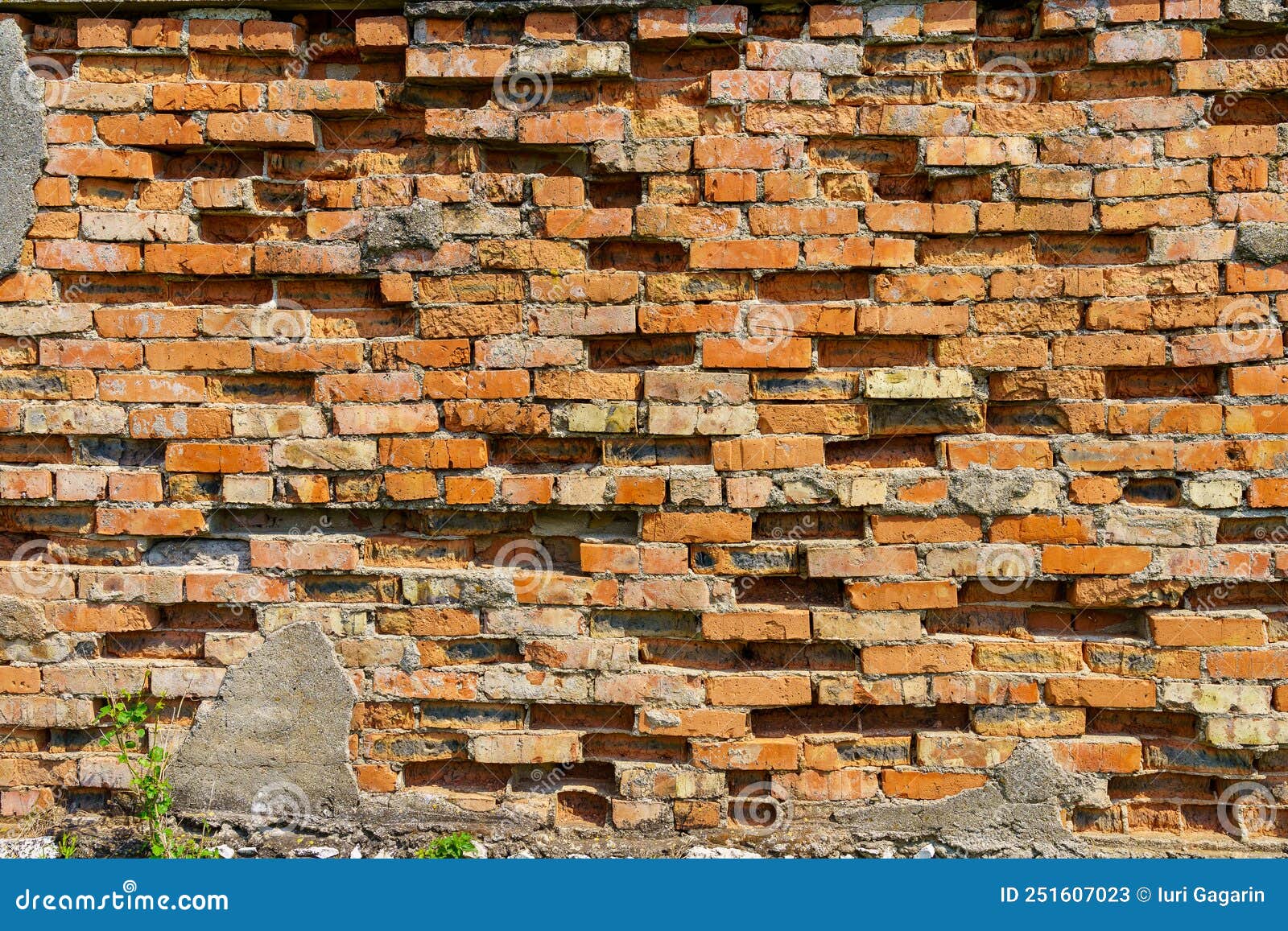 Destroyed Bricks of the Wall. Texture Background or Backdrop Stock ...