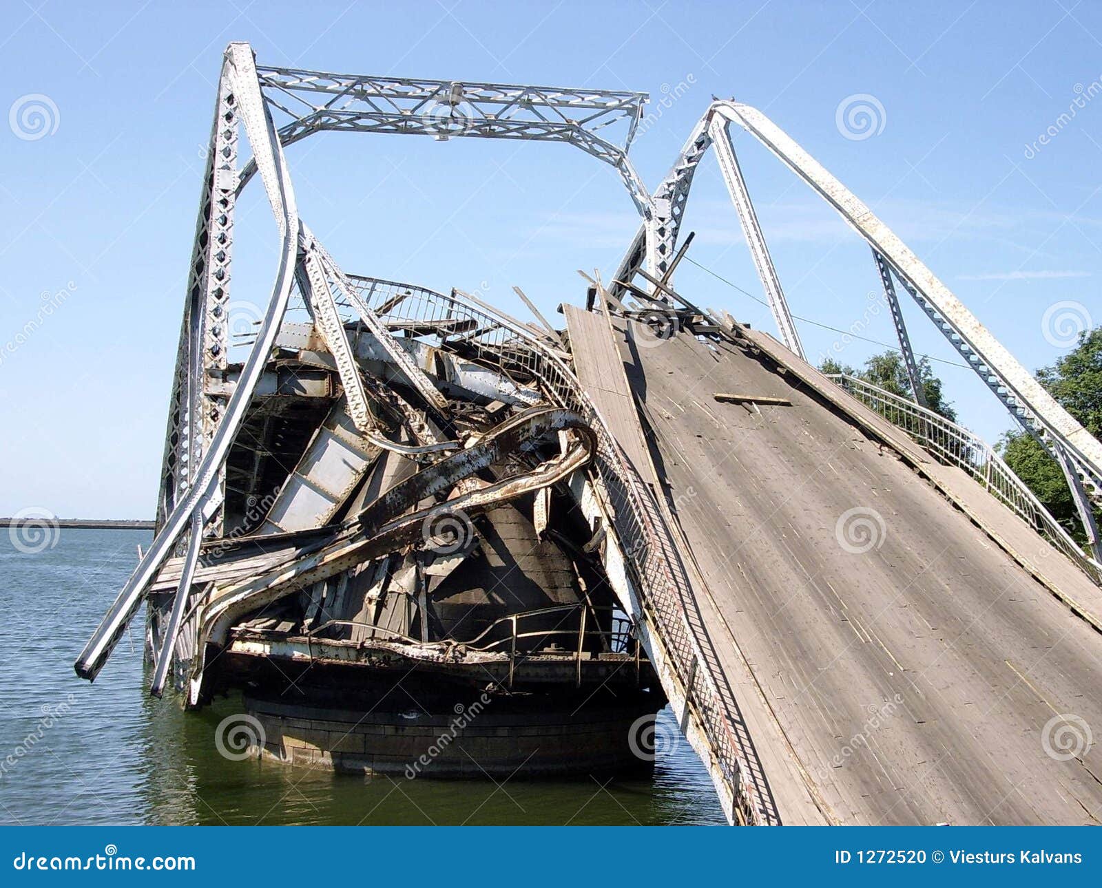 Destroyed bridge-2 stock photo. Image of shipwreck, bridge - 1272520