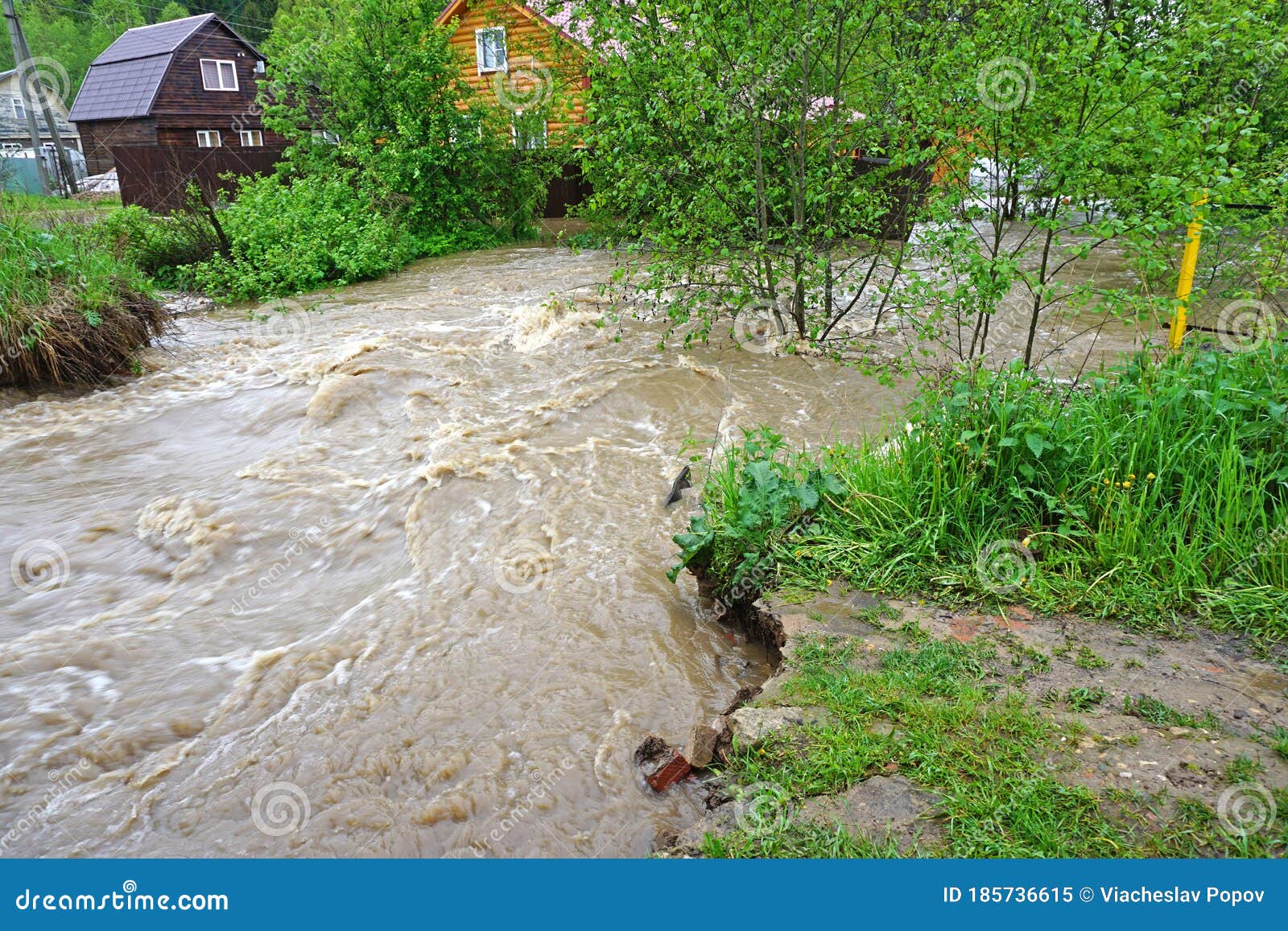 Destroyed Bridge after Flooding Stock Image - Image of cyenvironmental ...