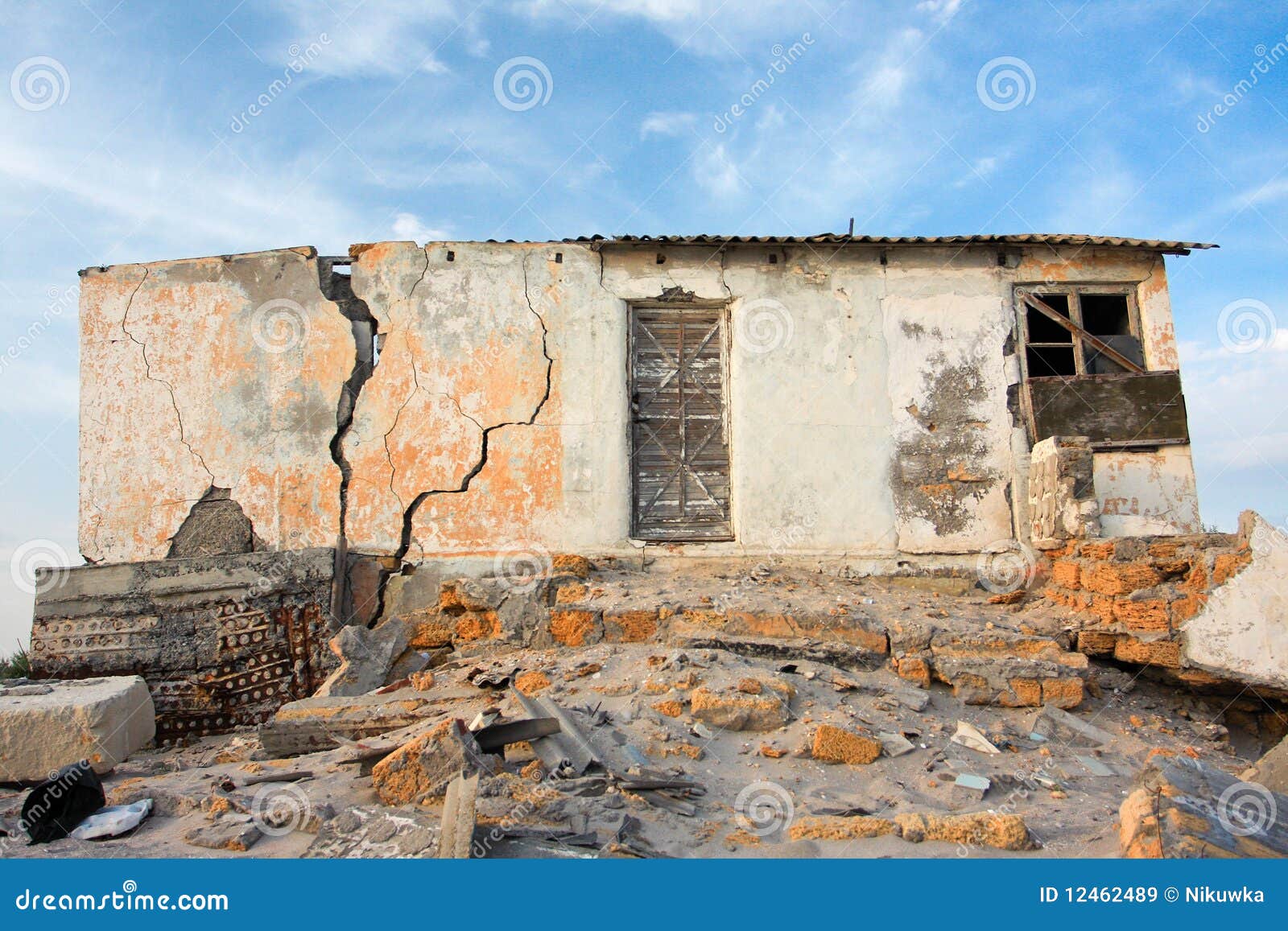 Destroyed building stock image. Image of rough, ruin - 12462489