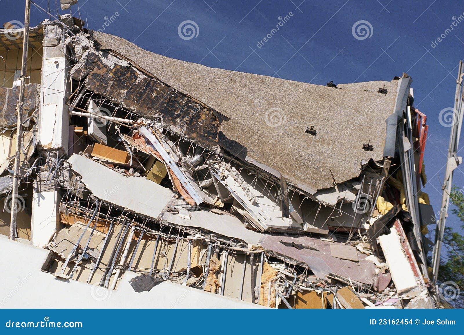 Destroyed building editorial stock image. Image of america - 23162454