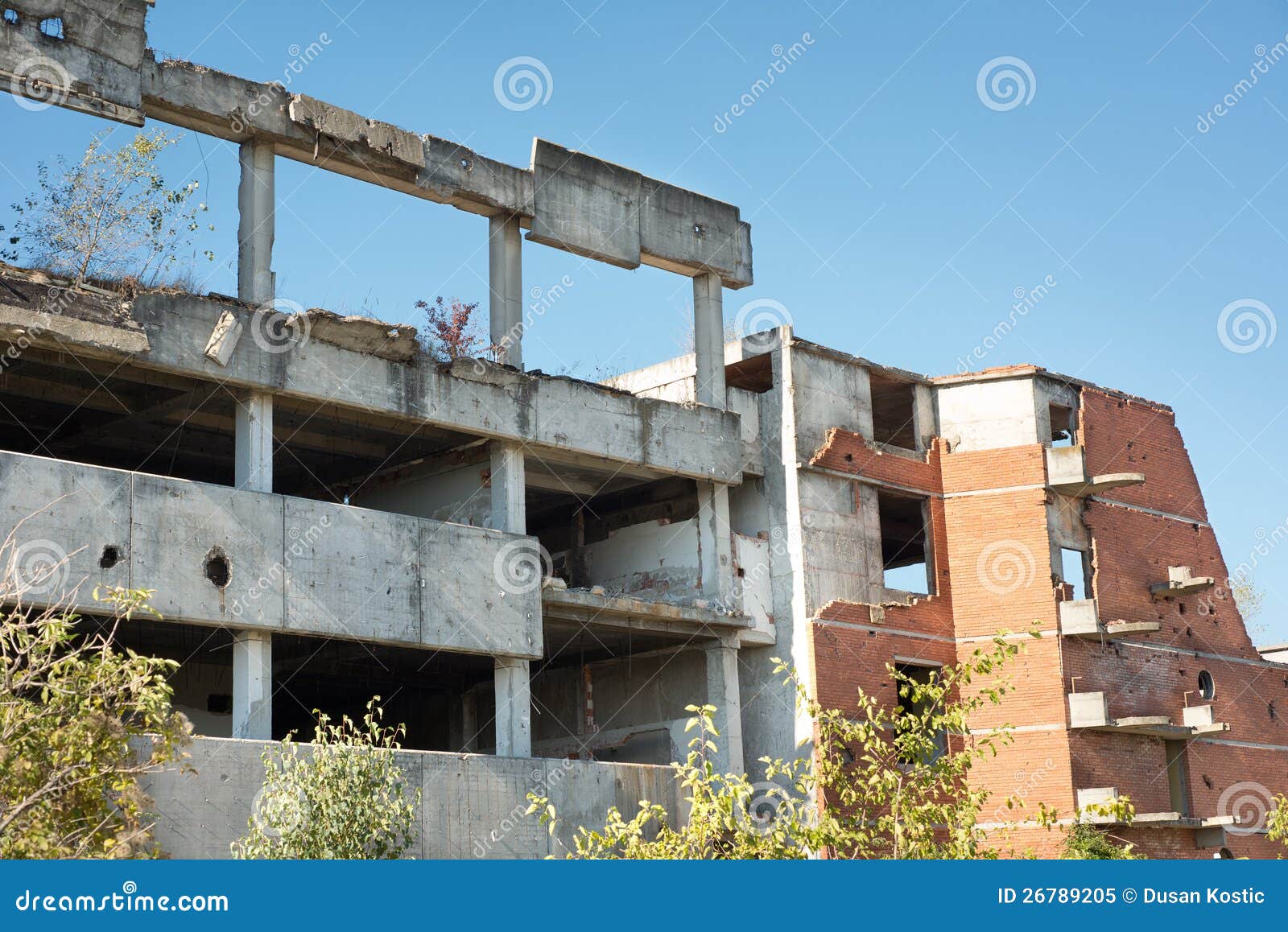 Destroyed building stock image. Image of demolition, dirty - 26789205