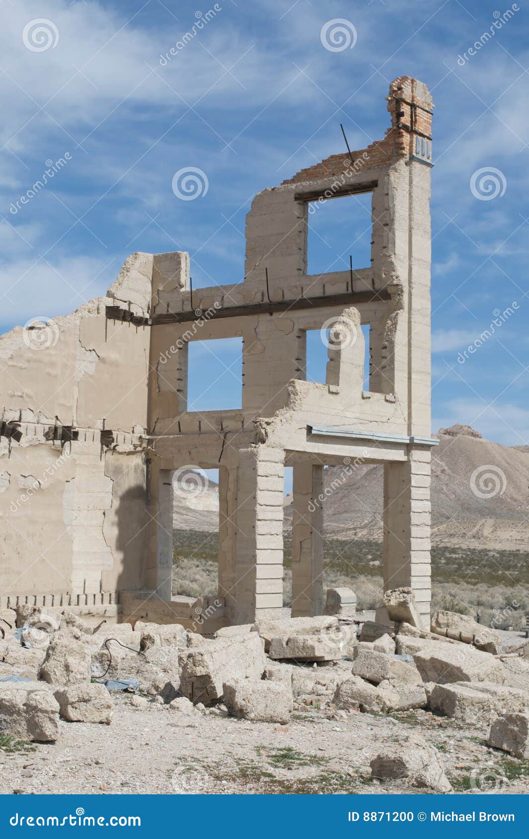 Destroyed Building stock photo. Image of ruins, rock, architecture ...