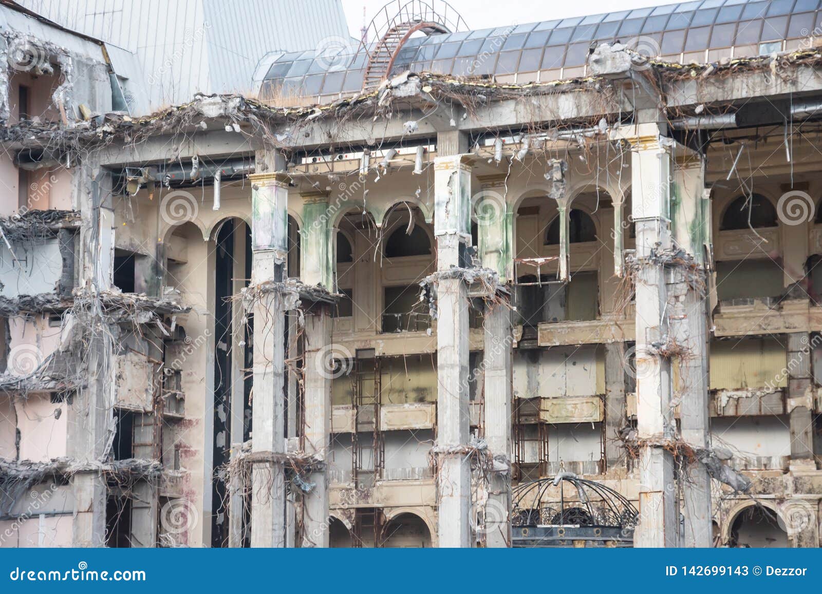 Destroyed Building after Demolition, Man-made Accident. Engineering and ...