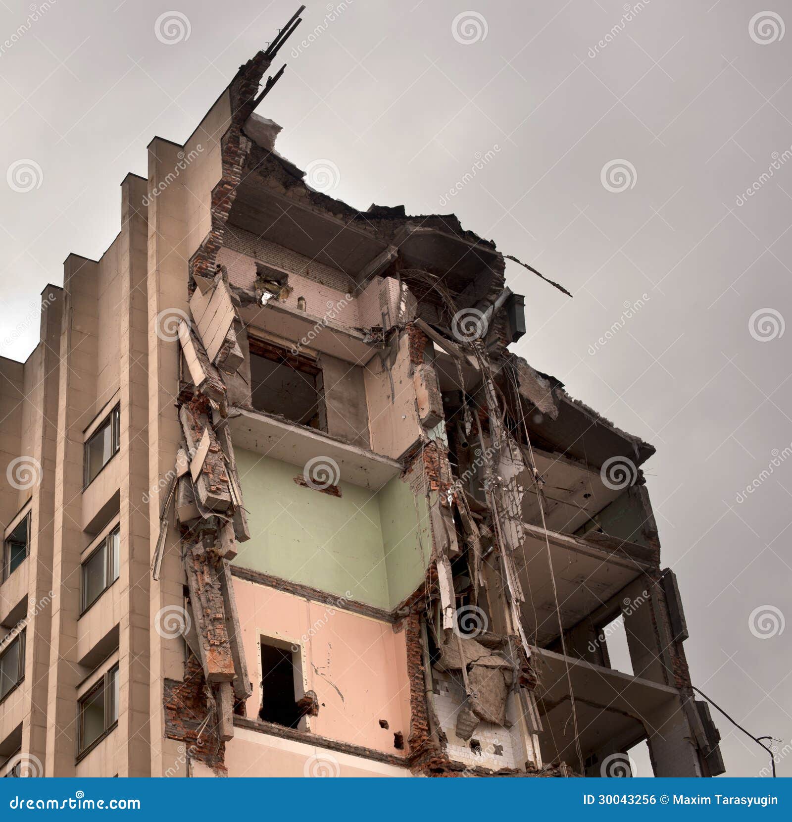 Destroyed building stock photo. Image of catastrophe - 30043256