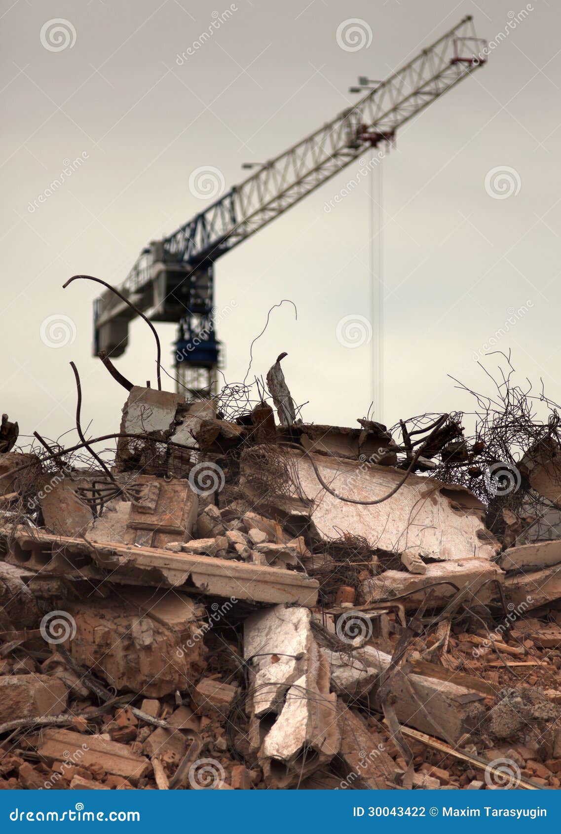 Destroyed building stock photo. Image of door, home, concrete - 30043422