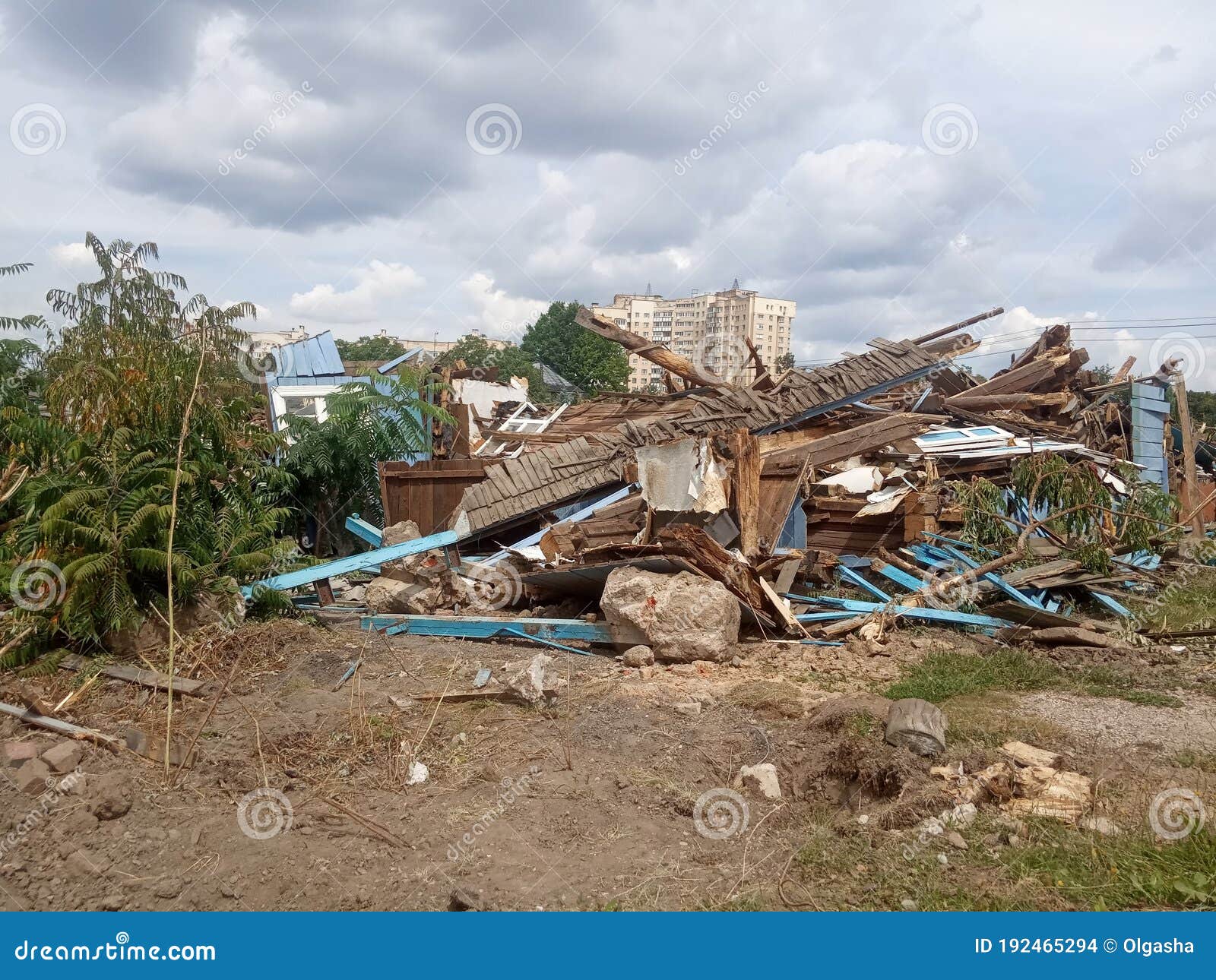 Destroyed Building, Earthquake, Pile of Rubble and Debris, Stock Photo ...