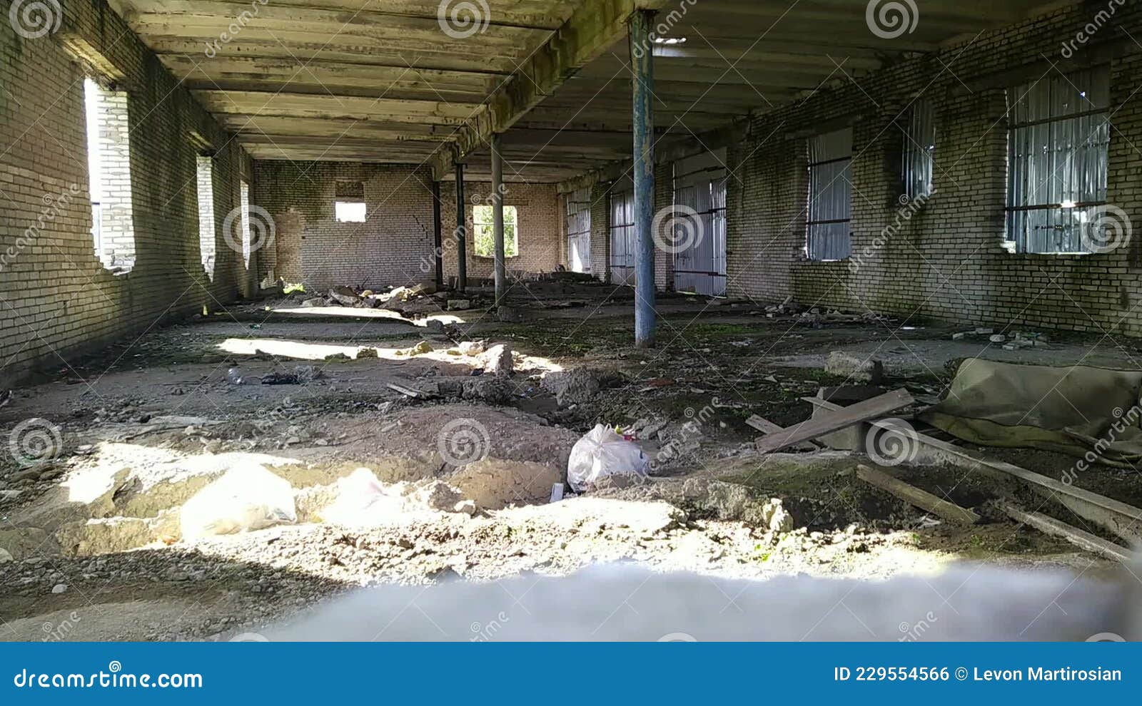 Destroyed Building Inside View Video Full Hd. Stock Footage - Video of ...