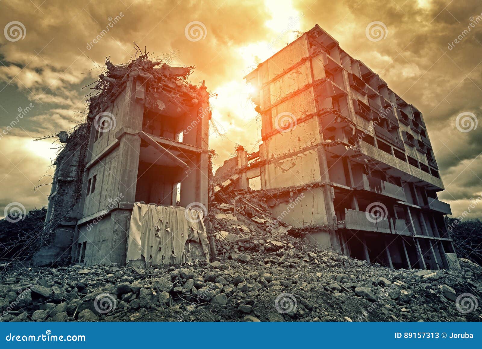 Destroyed Building - Rubble Royalty-Free Stock Photography ...