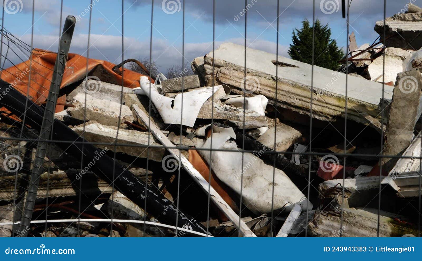 Destroyed Building Rubble and Bricks Stock Video - Video of decay ...