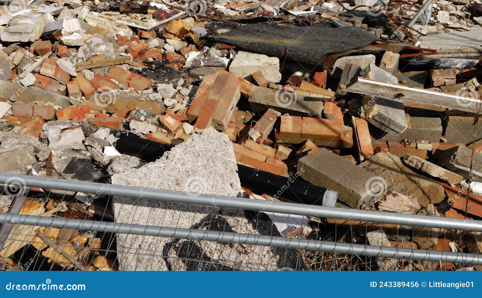 Destroyed Building Rubble and Bricks Stock Footage - Video of wreck ...