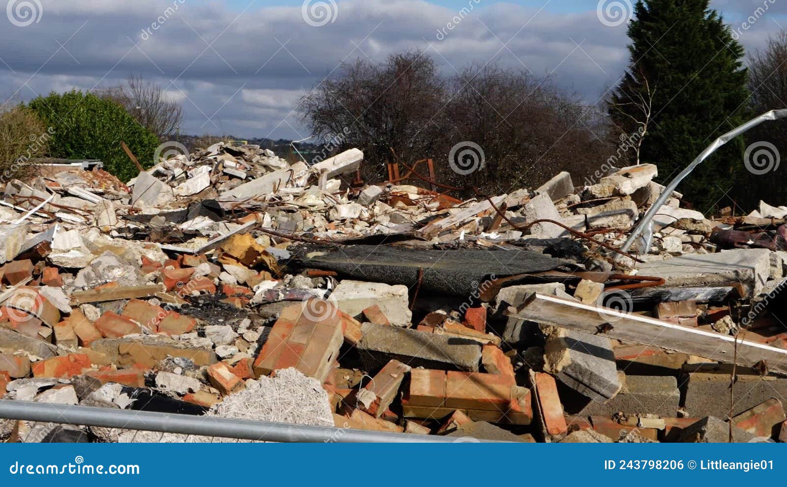 Destroyed Building Rubble and Bricks Stock Footage - Video of ...